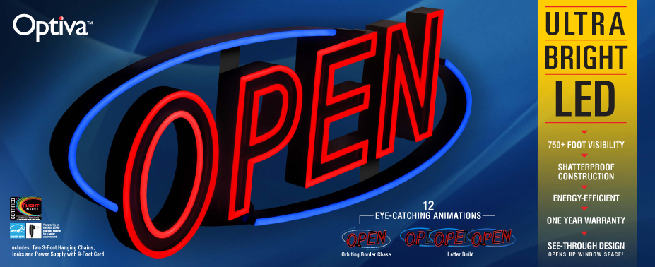 Open LED Signs - OptivasignLED Signage